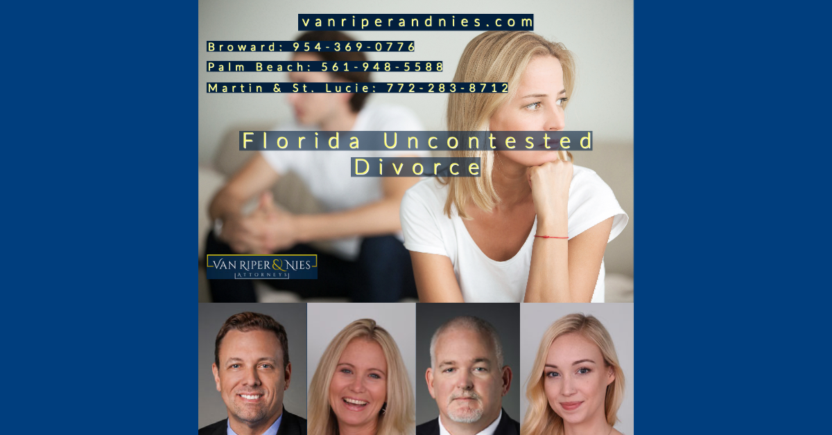 Uncontested Divorce In Florida Van Riper Nies Attorneys